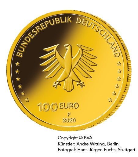 100 Euro Gold 2020 Einigkeit | Moroder Scheideanstalt Essen